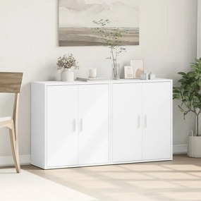Příborníky 2 ks bílé 60 x 31 x 70 cm kompozitní dřevo 3276539