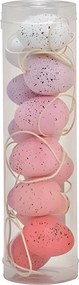 Sada velikonočních vajec v tubě – růžové 12 ks