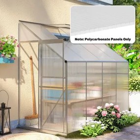 Outsunny 10 komorových polykarbonátových desek 4 mm, odolné proti UV záření, dvouvrstvé desky pro skleník, 120x60 cm, průhledné