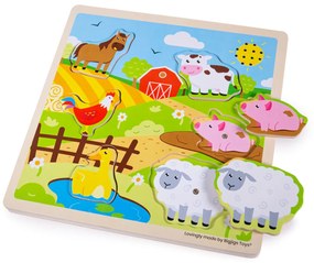 Bigjigs Toys Vkládačka se zvukem Farma