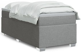 Box spring postel s matrací světle šedá 90x200 cm textil 3285102