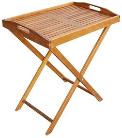 Sunfun Diana Odkládací stolek sklopný, akátové dřevo, 68 × 44 × 73 cm
