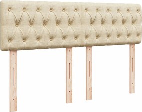 Box spring postel s matrací krémová 160x200 cm textil 3288251