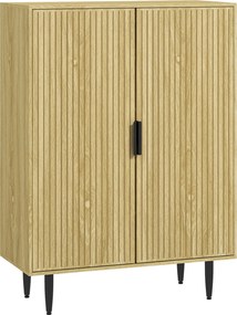 HOMCOM Úložný regál na obuv na 15 párů bot, regál do předsíně s 4 nastavitelnými policemi a kovovými nohami, 80x38x110cm, Dub | Aosom