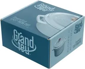 Grand feu Hrnec s víkem litina/smalt 3,5l modrý