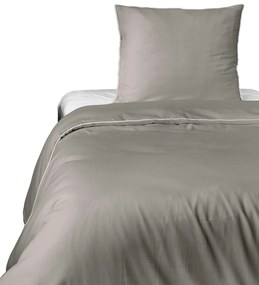 Detexpol Saténové povlečení 140x200 béžové s lemováním s jedním povlakem na polštář 70x80 Mako Satin 62