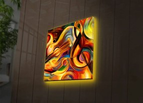 Obraz s LED osvětlením BAREVNÁ HUDBA 15 40 x 40 cm