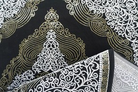BE Koberec Elite 3935 BLACK GOLD - černý obdélníkový Rozměr: 60x100 cm