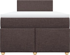 Box spring postel s matrací tmavě hnědá 120x200 cm textil 3286643