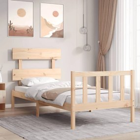 Rám postele s čelem Single masivní dřevo