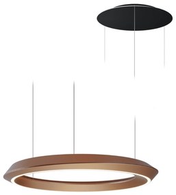 Lodes Tidal, kulaté závěsné svítidlo LED 33W 2700K, hnědá/černá, průměr 60cm, DALI