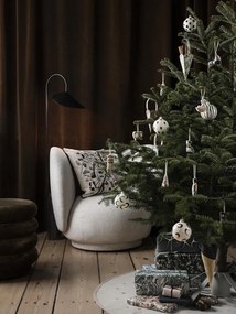 Ferm Living Podložka pod vánoční stromek Black Star Ø 120 cm, krémová barva, textil