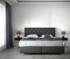 DELIFE Boxspring postel Dream-Great 180x200 cm černá s matrací a topperem