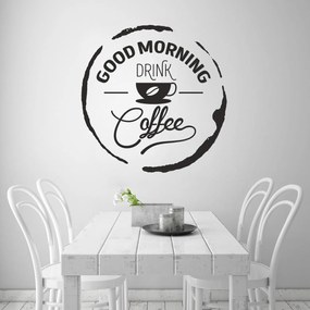 Samolepka na zeď - Good Morning Coffee (93x95 cm) - PopyDesign