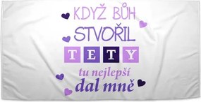 Sablio Ručník Když Bůh stvořil tety - 70x140 cm