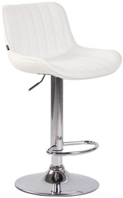 Bhm germany Barová židle Lentini, syntetická kůže, chrom / bílá