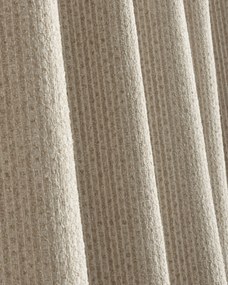 Závěs na řasící pásce wave barva béžová látka pletený vzor