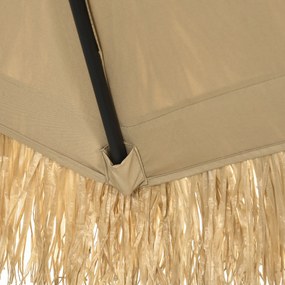 Outsunny Zahradní Slunečník 2,6x2,6m s Naklápěním a Kličkou, Sklopný, Kruh Pohanský Slunečník s 8 Žebry, Hliníkový a Polyesterový, pro Zahradu, Balko…