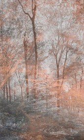 DIMEX | Vliesová fototapeta na zeď Abstrakt barevný les MS-2-0390  | 150 x 250 cm | růžová, vícebarevná