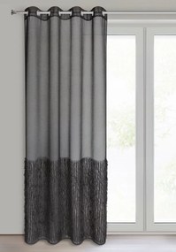 ZÁCLONA NA KROUŽCÍCH MARGARET2 140X250 CM ČERNÁ