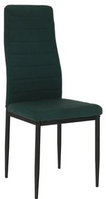 Kondela Židle, smaragdová látka / černý kov, COLETA NOVA