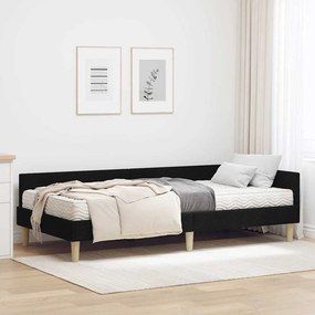 Rohový rám postele s matrací Jiný s čelo 2 ks Zelená textil 3393663