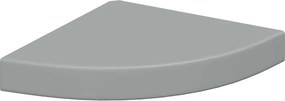 Plovoucí rohové police 2 ks šedé 25 x 25 x 3,8 cm MDF 323902