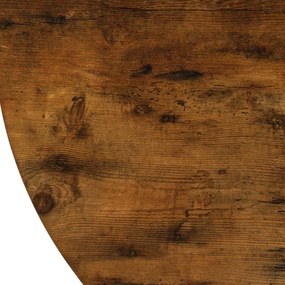 Kulatý jídelní stůl LINO 100 cm dub rustikální/černý