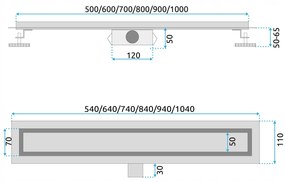 Odtokový sprchový žlab REA NEOX - inox