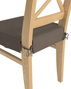 Sedák na židli IKEA Ingolf barva hnědá látka pletený vzor