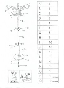 Kondela Věšák, němý sluha, bílá, ELOS