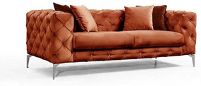 Designová sedačka Rococo 197 cm oranžová - Skladem