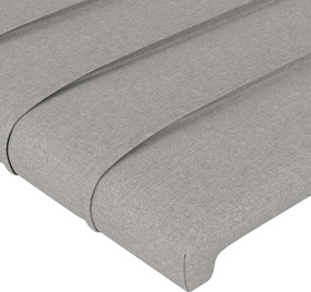 Čelo postele typu ušák světle šedé 83x16x78/88 cm textil 3118882