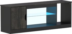 Costway TV skříňka TV s úložným prostorem a 3 otevřenými přihrádkami do 65 palců