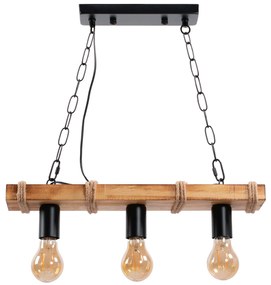 Toolight BOHO LINE, 3-bodové závěsné svítidlo 3xE27 APP1319-3CP, hnědá-černá, OSW-02461