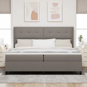 Postel s boxspringem s polštářem Taupe 200 x 200 cm textil 3341669