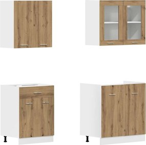 4dílná sada kuchyňských skříněk "Lyon" Artisan Dub, dřevěné podlahy 3328574