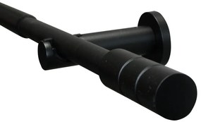Záclonová souprava roztažitelná KRETA 19/16mm 190-340cm černá matná