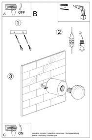 Sollux SL.0679 - Nástěnné svítidlo SALGADO 1xE27/60W/230V beton