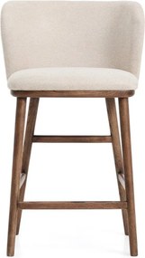 Béžová čalouněná barová židle (výška sedáku 65 cm) Ciselia – Kave Home