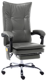 Masážní kancelářská židle antracitová umělá kůže,  20362