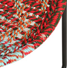 Kruhové křeslo vícebarevné chindi textil 286609