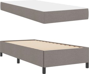 Postel s boxspringem Taupe 90 x 200 cm textil 3398833