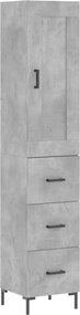 Skříň highboard betonově šedá 34,5x34x180 cm kompozitní dřevo 3200197