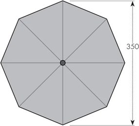 Doppler ALU WOOD 350 cm hnědá