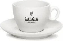Gaggia šálky s podšálky cappuccino / 4 ks / porcelán