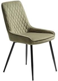 OnaDnes -20% Zelená sametová jídelní židle Unique Furniture Milton