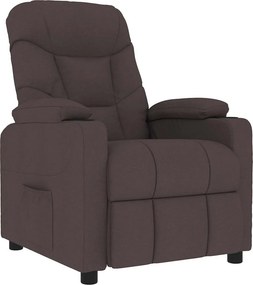 Masážní křeslo tmavě hnědé textil 339097