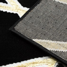 Dywany Łuszczów, Kusový koberec Allure 1964 black/gold, 140x190, černá, kancelář