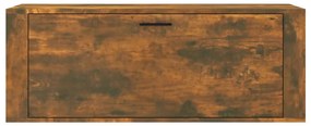 Nástěnný botník kouřový dub 100 x 35 x 38 cm kompozitní dřevo - Default Title